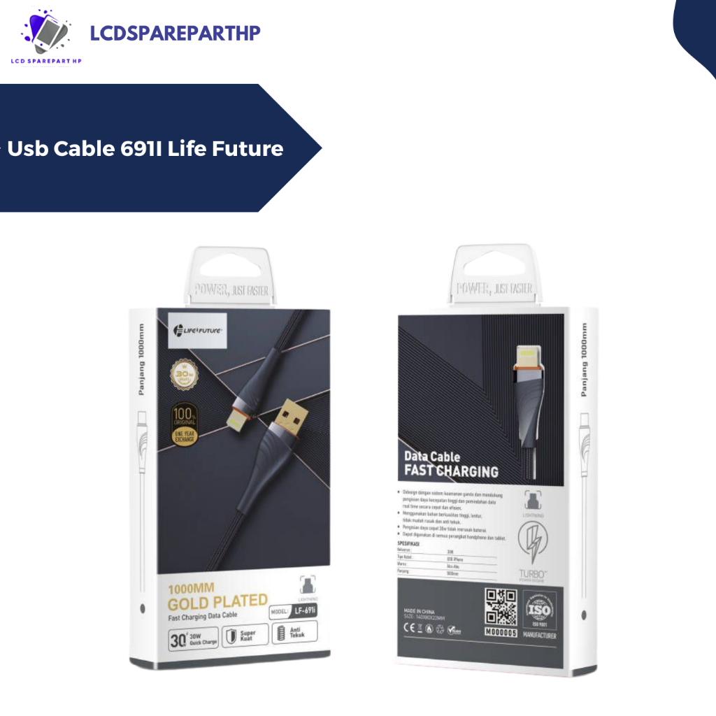 Jual USB CABLE 691I (LIGHTNING) LIFE FUTURE | Shopee Indonesia