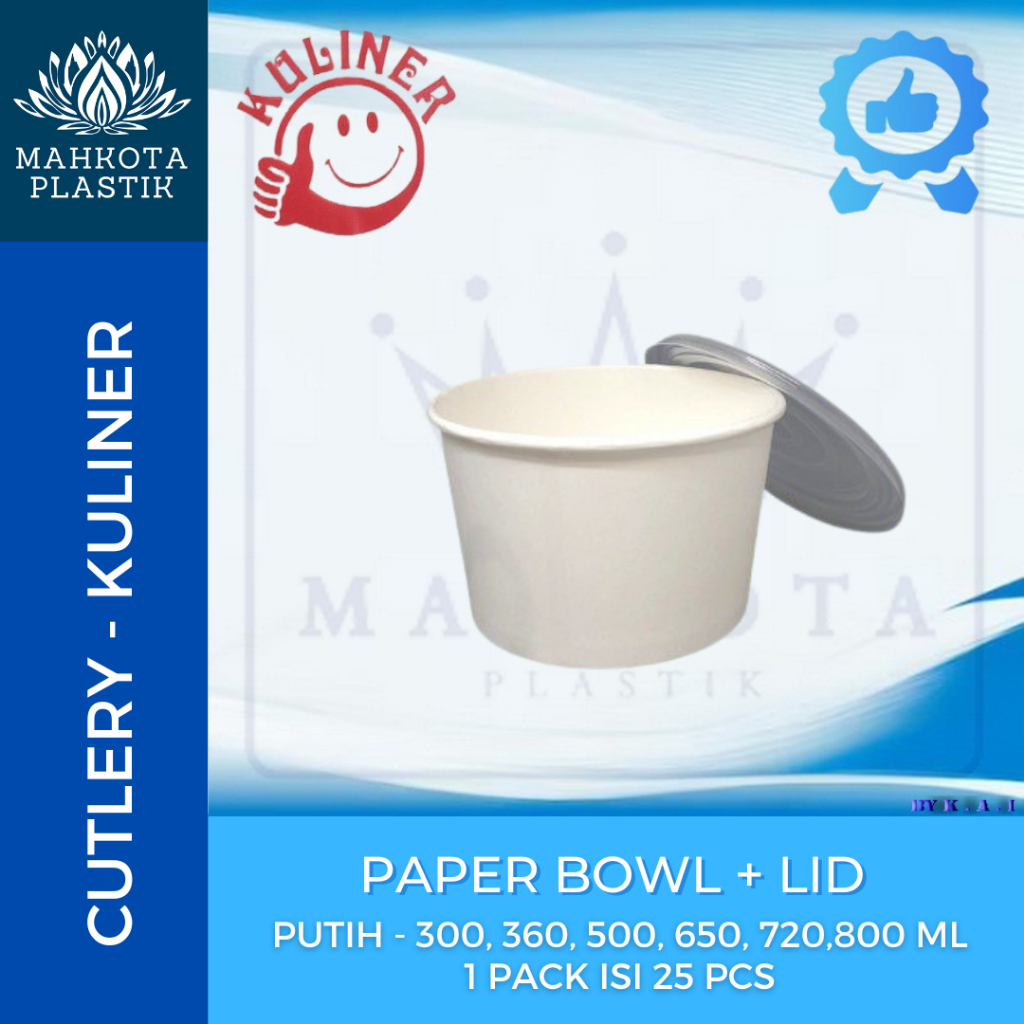 Jual RICE BOWL / PAPER BOWL WITH LID (TUTUP) 650 ML (PER PACK) | Shopee ...