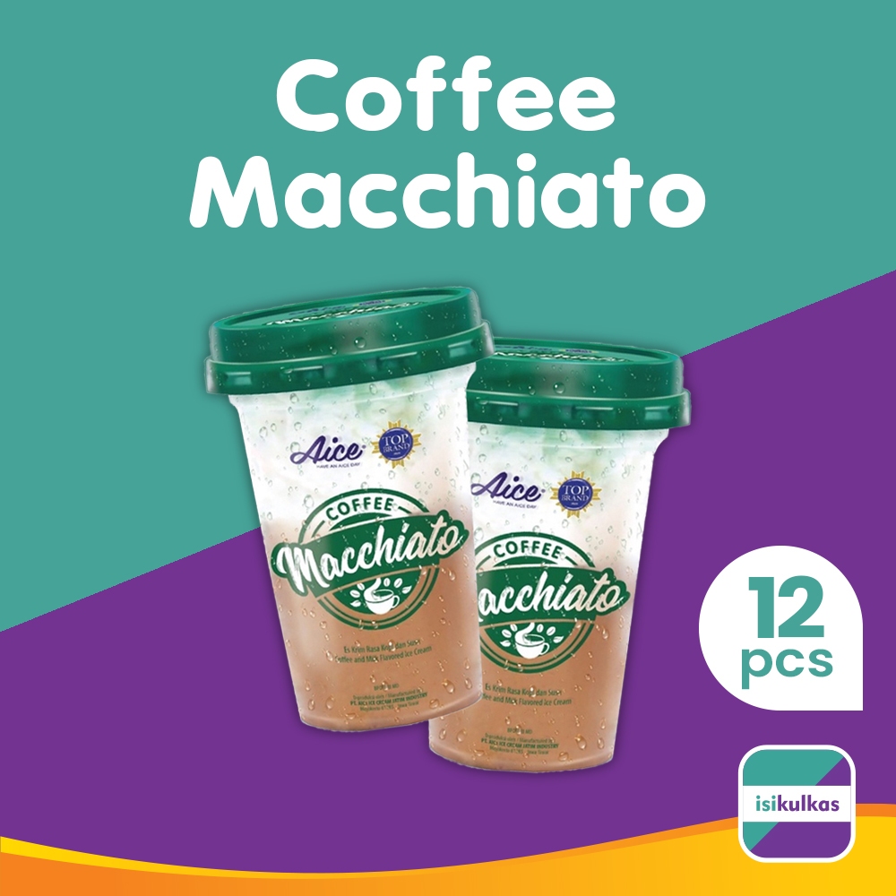 Jual Paket AICE Ice Cream Coffee Macchiato Cup Es Krim 170g isi 12pcs ...