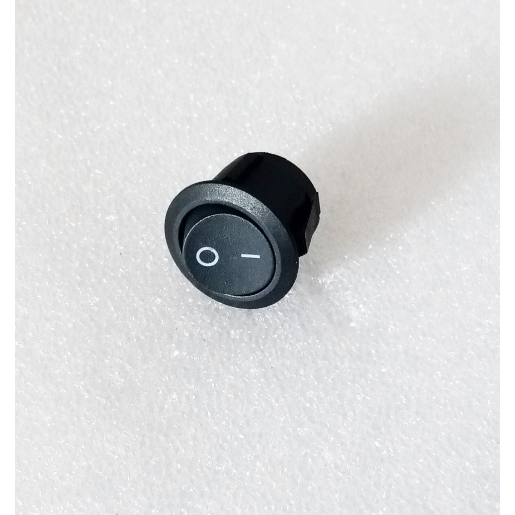 Jual Saklar 2 Pin On Off Bulat besar Rocker Switch Hitam | Shopee Indonesia