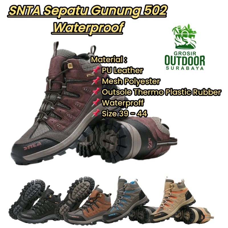 Jual SNTA Sepatu Gunung 502 Waterproof | Shopee Indonesia
