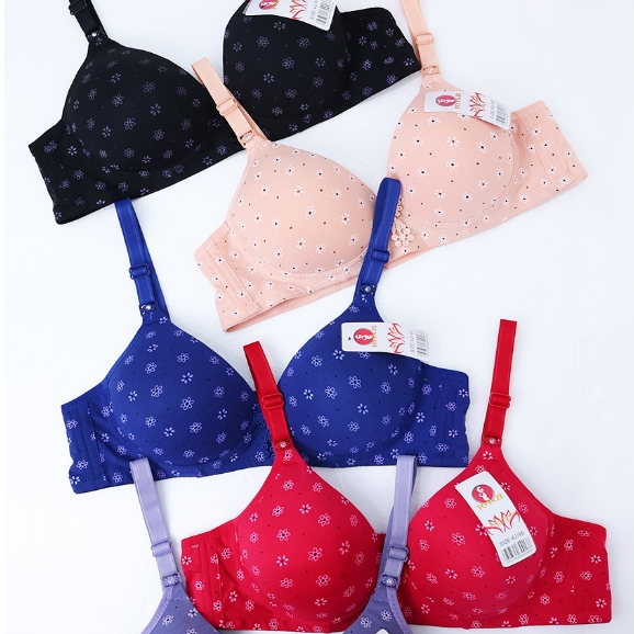Jual BH Motif Bunga Bra Wanita Dewasa Motif Bunga Busa Sedang Tanpa ...