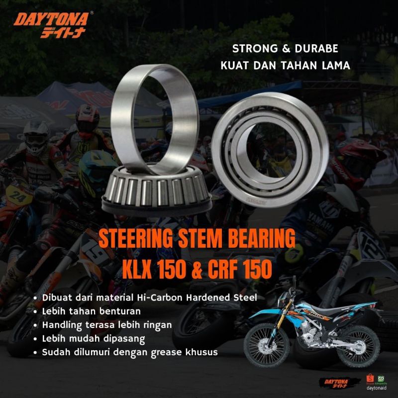 Jual Kones Komstir Daytona Racing Model Bambu KLX 150 CRF 150 Steering Stem Bearing Daytona ...
