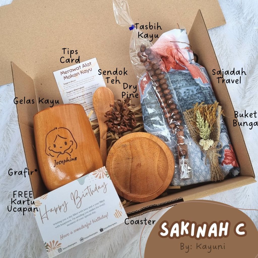 Jual Solar Hampers Set Gelas GRAFIR / Hampers Kayu Estetik Wedding Gift ...