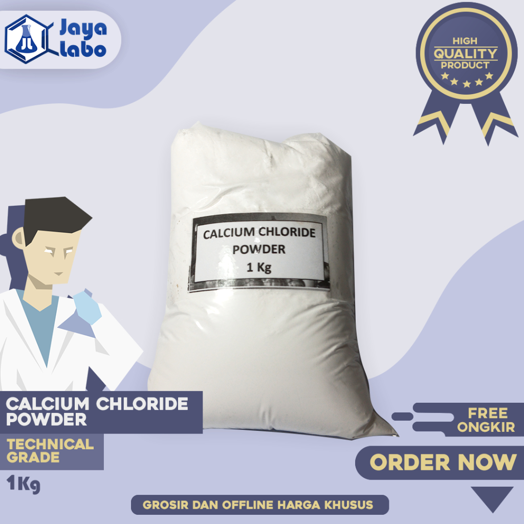 Jual Calcium Chloride / Kalsium Klorida / CaCl2 (Powder) Kemasan 1 Kg ...