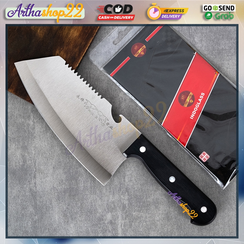 Jual Pisau Dapur Chinese Chef Knife Stainless Steel pisau daging cap ...