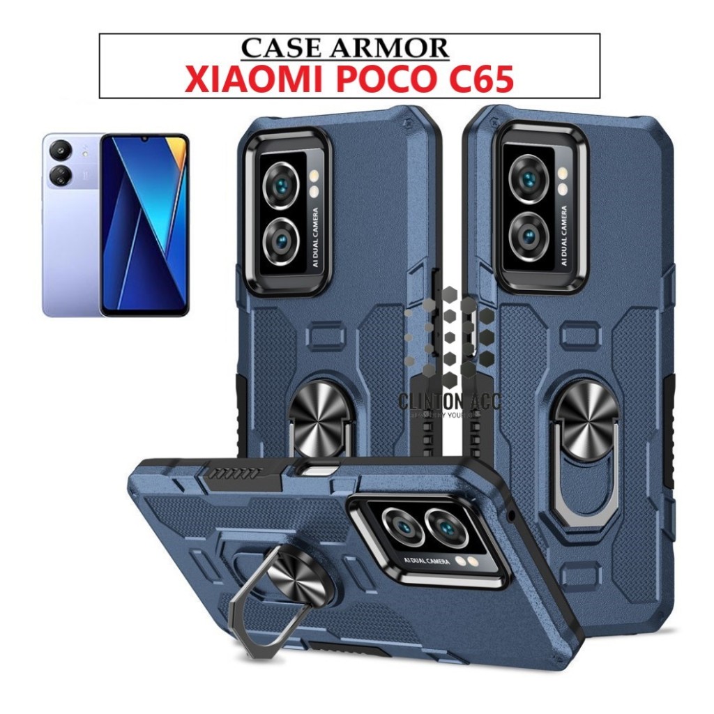 Jual Case Armor XIAOMI POCO C65 Iring Cincin Magnetic Kesing Hp Protect ...