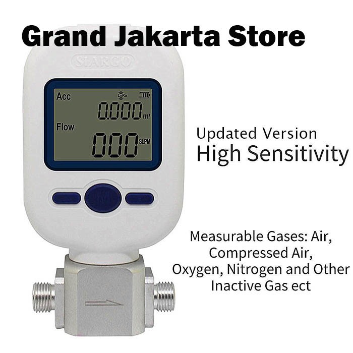 Jual Gas Flow Meter MF5708 Air Flowmeter Digital Tester N2 Oxygen ...