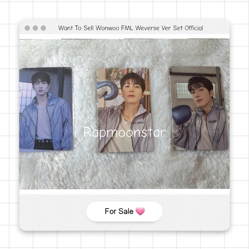 Jual [Baca Deskripsi] Photocard Wonwoo FML Weverse Version Set Official (Scoups, Jeonghan ...