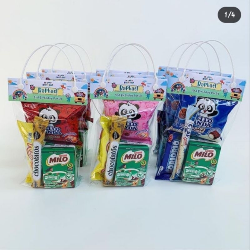 Jual Snack Ulang Tahun Anak / snack Mini / Free requess snack dan Label ...