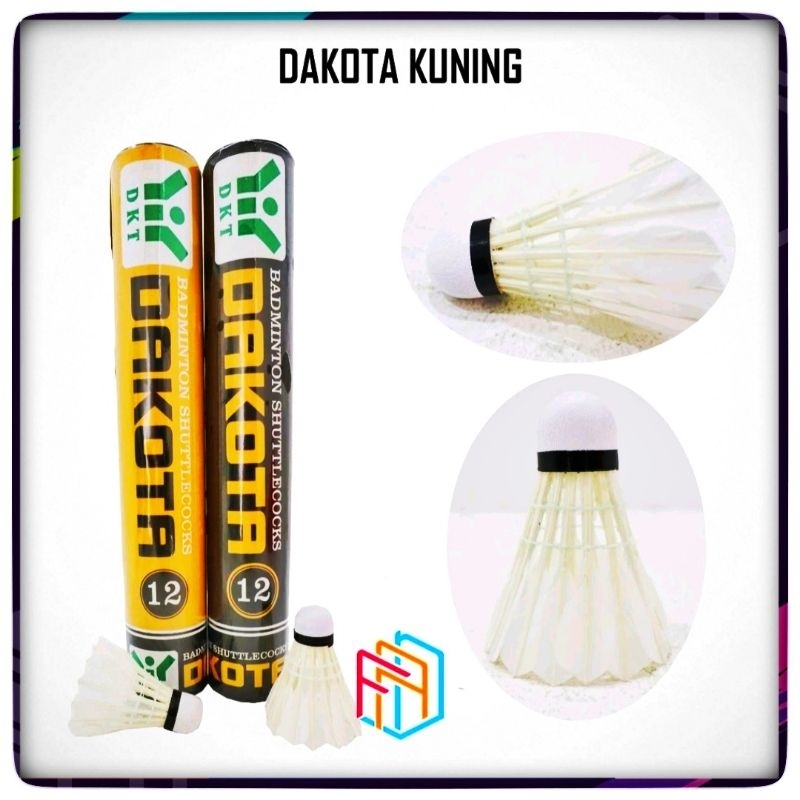 Jual Bola kok kock shuttlecock batminton bulutangkis dakota kuning isi ...