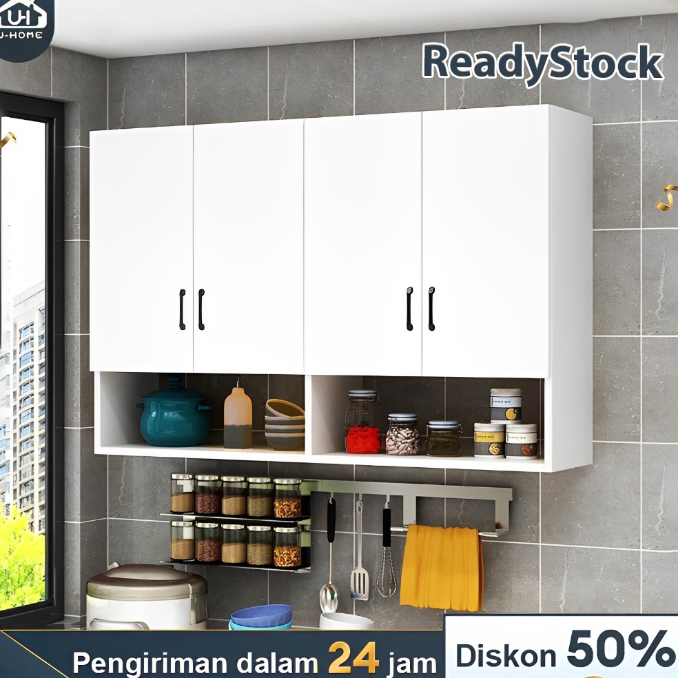 Jual Bagus Dipakai kitchen set atas 4 pintu minimalis 12CM Rak dapur ...