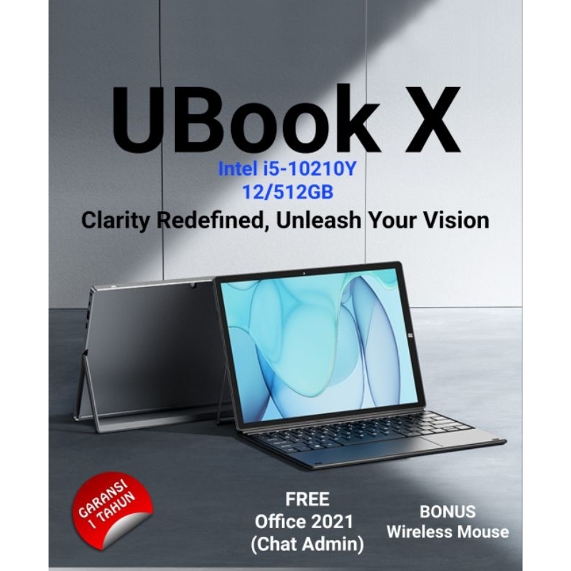 Jual Chuwi Ubook X Intel i5-10210Y 12/512GB 12 Inch Windows 11 | Shopee ...