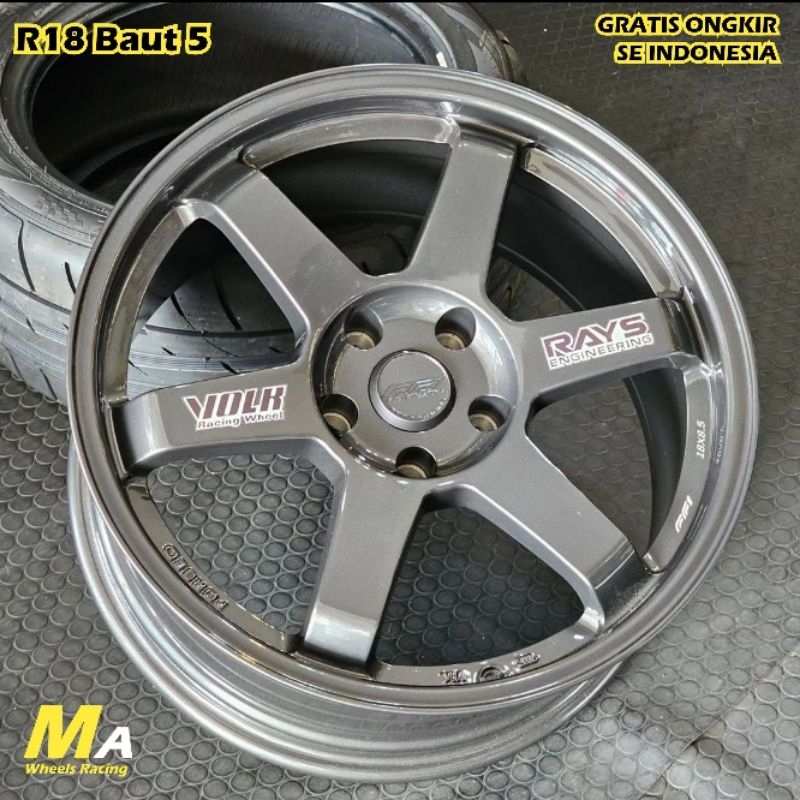 Jual New velg mobil r18 racing VOLKRAYS TE37 velg r18 mobil innova,zenix,xpander,new livina,hrv ...