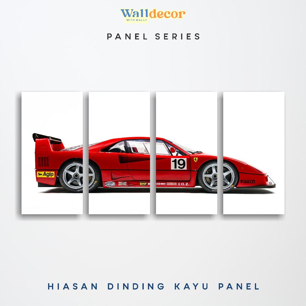 Jual Poster Hiasan Dinding Mobil Balap Ferrari 1 Set 4Pcs | Shopee ...