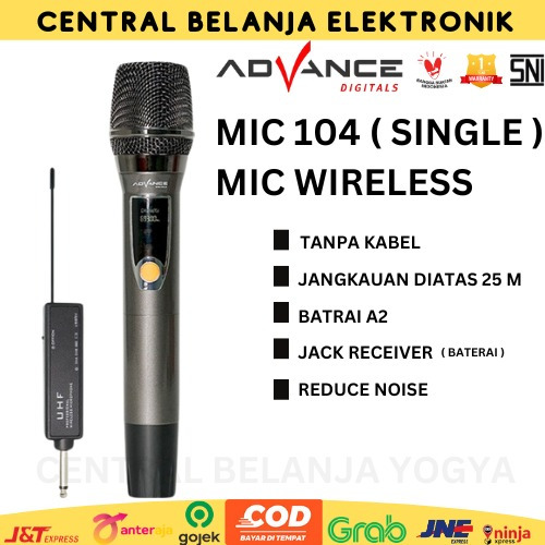 Jual MIC WIRELESS SINGLE MIC PROFESIONAL WIRELESS MICROPHONE SINGLE MIC ...