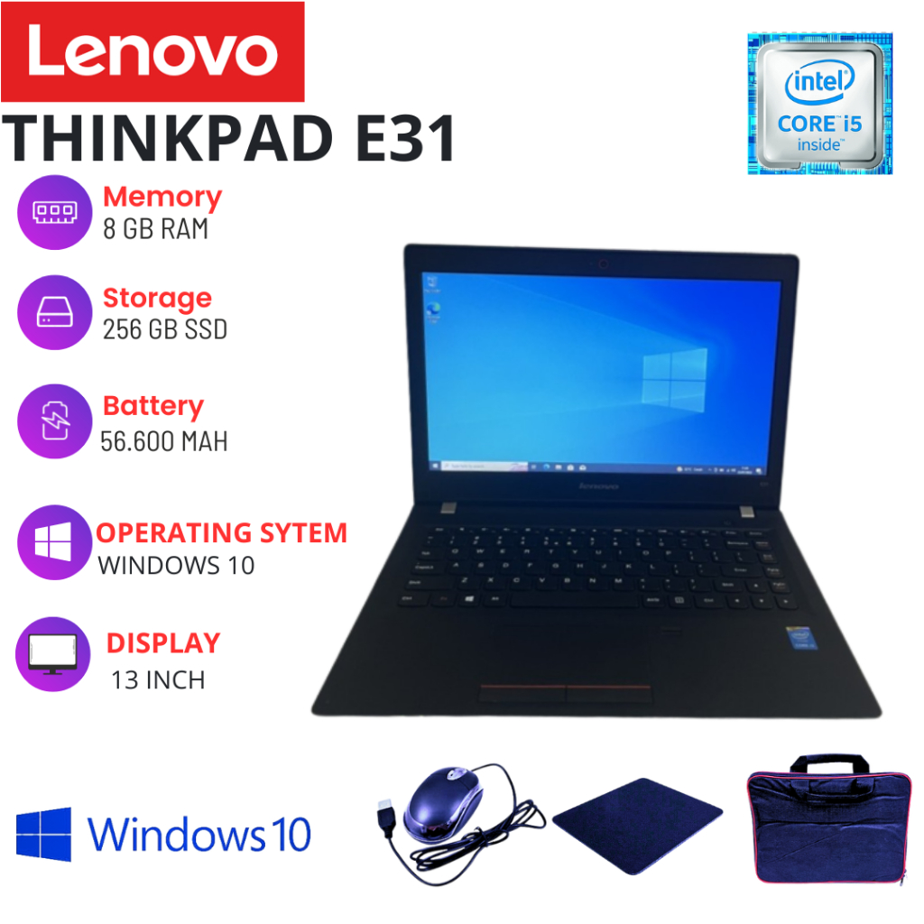 Jual LAPTOP LENOVO E31 I5 GEN 6/E31 I3 GEN 5 SECOND BERGARANSI 100% ...