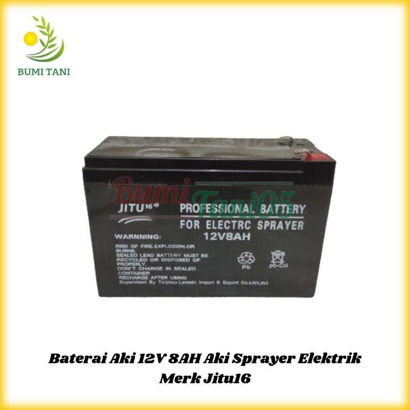 Jual Battery Aki Sprayer 12V 8AH Aki Sprayer Pompa Elektrik | Shopee Indonesia