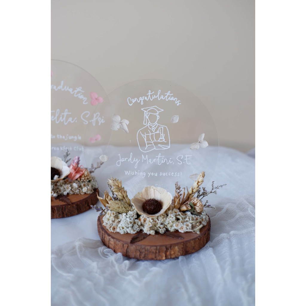 Jual Hanni | Blooming Wood Acrylic - Dried Flowers Bunga Kering Custom ...