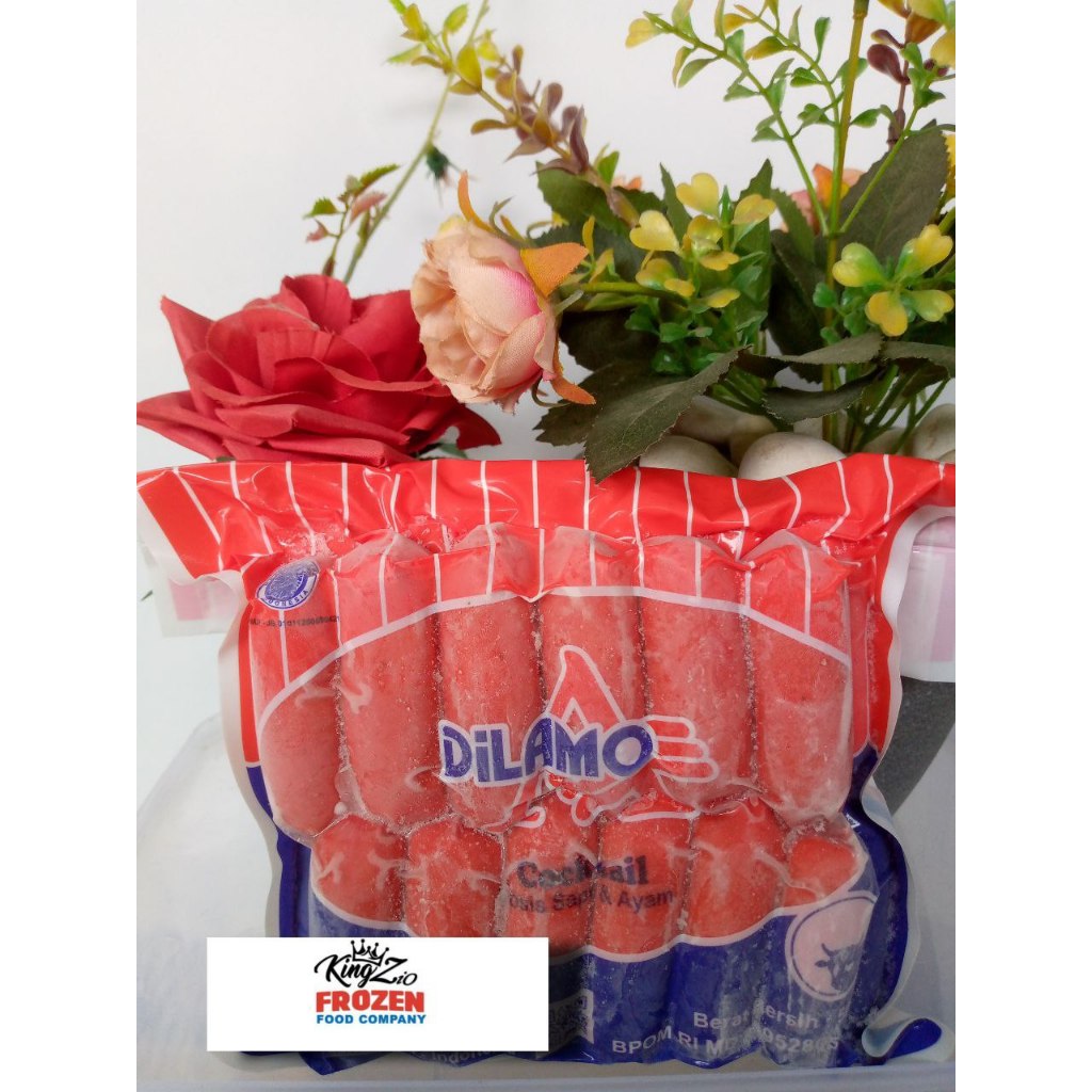 Jual DILAMO BEEF COCKTAIL MERAH 500 GR /SOSIS SAPI COCKTAIL MERAH ...
