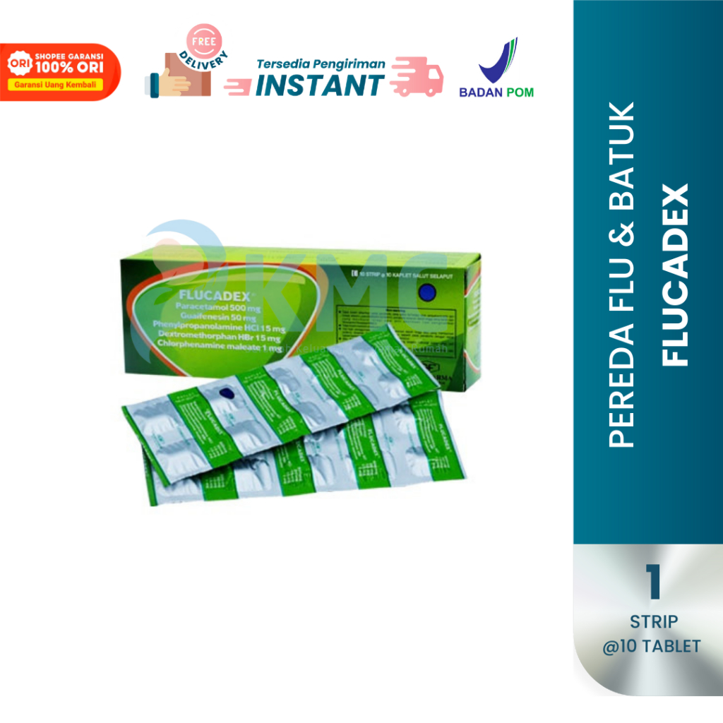 Jual FLUCADEX Strip 10 Tablet - Obat Demam Batuk Pilek Flu | Shopee ...
