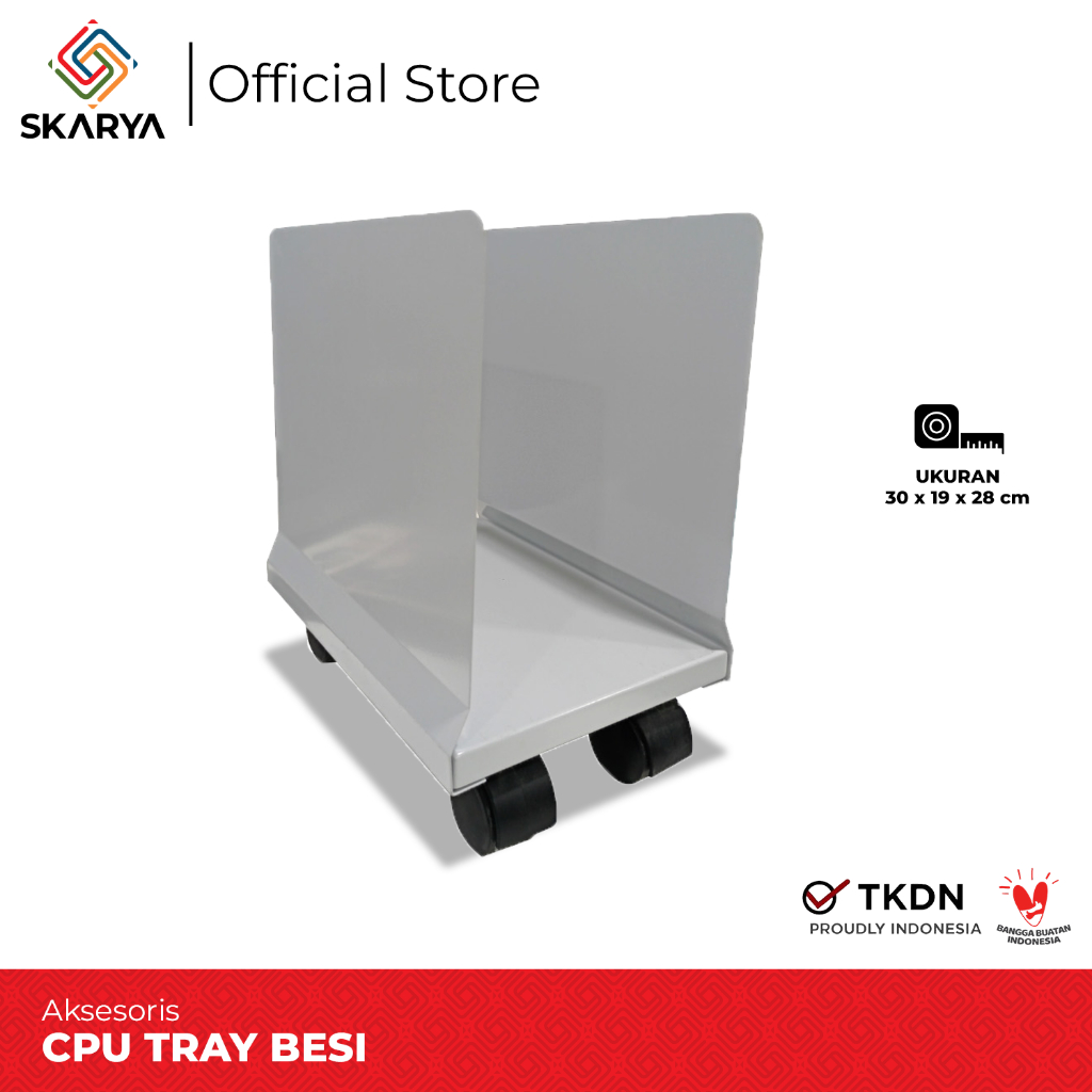 Jual CPU Tray Cubic Tray Komputer Rak Roda CPU Meja Komputer Besi (Baru ...