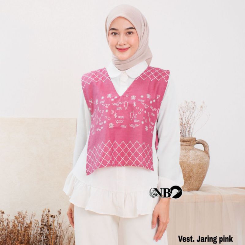 Jual VEST BATIK WANITA MODERN ROMPI OUTER KATUN || ROMPI BATIK || OUTER ...