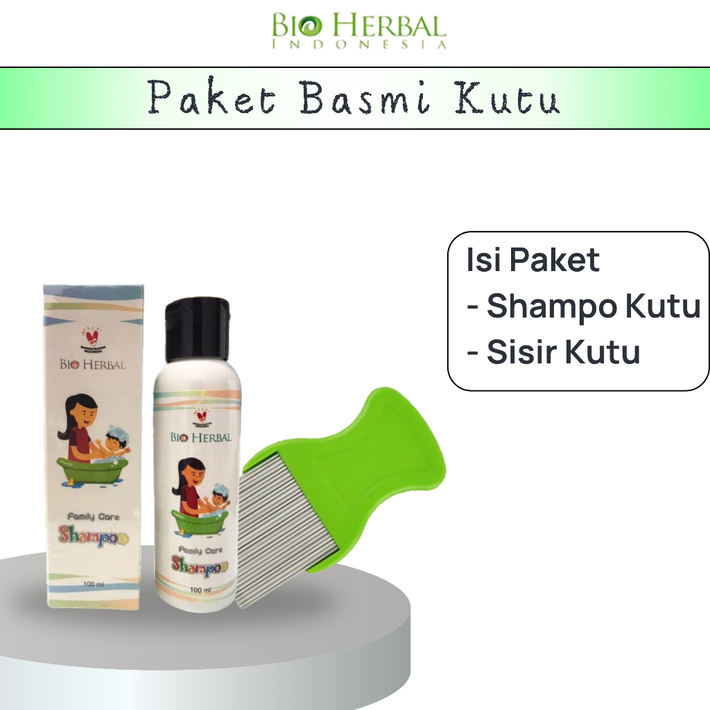 Jual Bio Herbal Shampo Kutu Perawatan Rambut Pembersih Kotoran dan ...