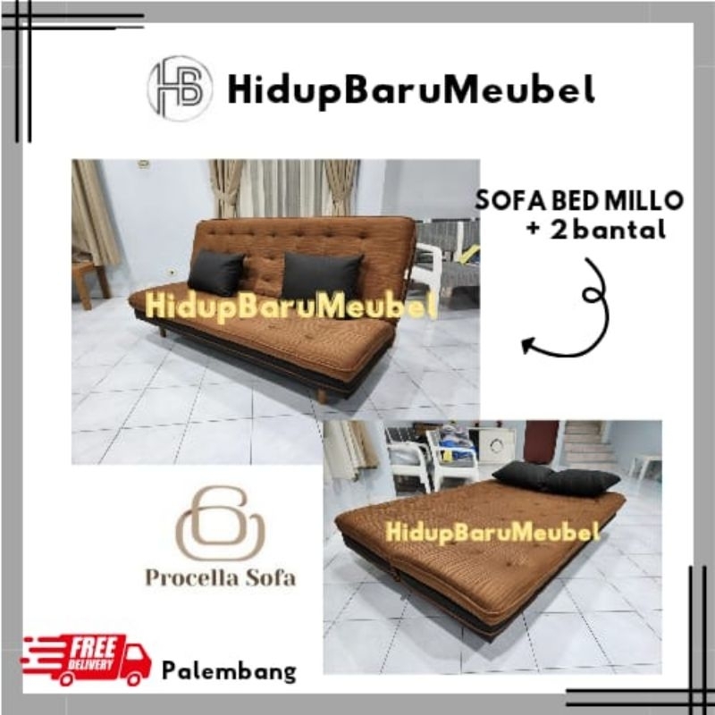 Jual Sofabed Millo by Procella / sofa bed MILLO Milo / sofa kursi ruang tengah / kursi lipat ...