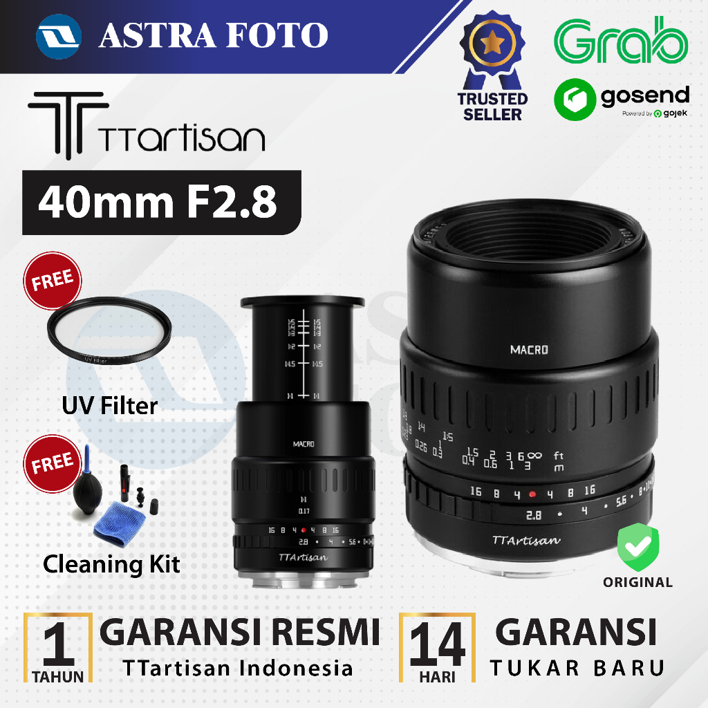 Jual TTartisan 40mm F2.8 Macro Lensa For Sony Canon Fujifilm M4/3 Lens ...