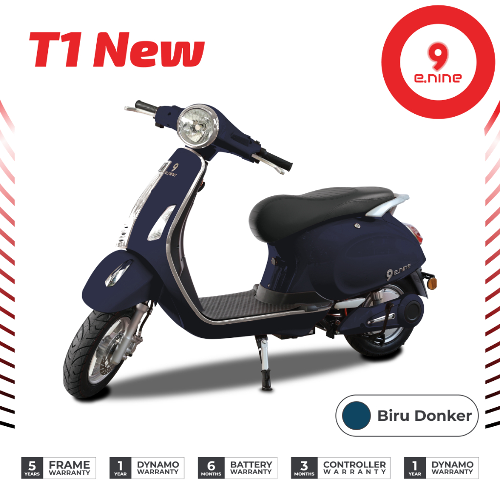 Jual Enine Indonesia Motor Listrik T1 NEW - Biru Dongker/ori/ garansi resmi | Shopee Indonesia