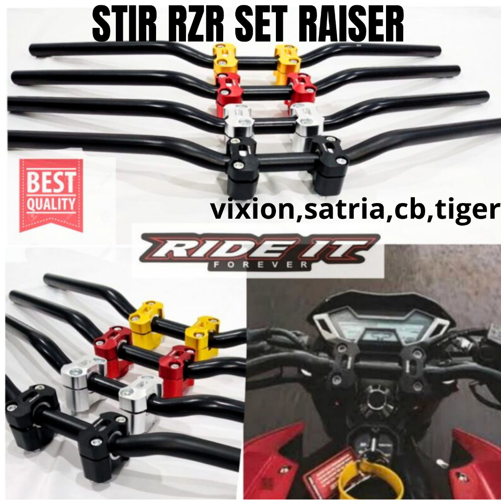 Jual STANG STIR RZR CUSTOM SET RAISER CNC UNIVERSAL SATRIA CB150R ...
