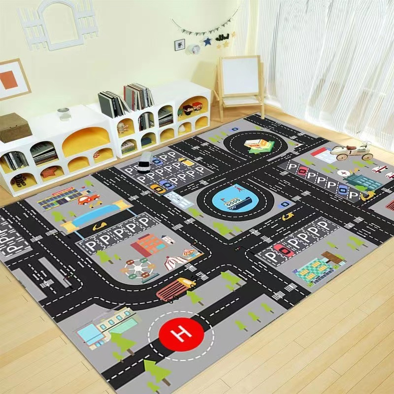 Jual Karpet anak 120x160cm Alas Mainan Peta Jalanan Anak / Peta Jalan ...