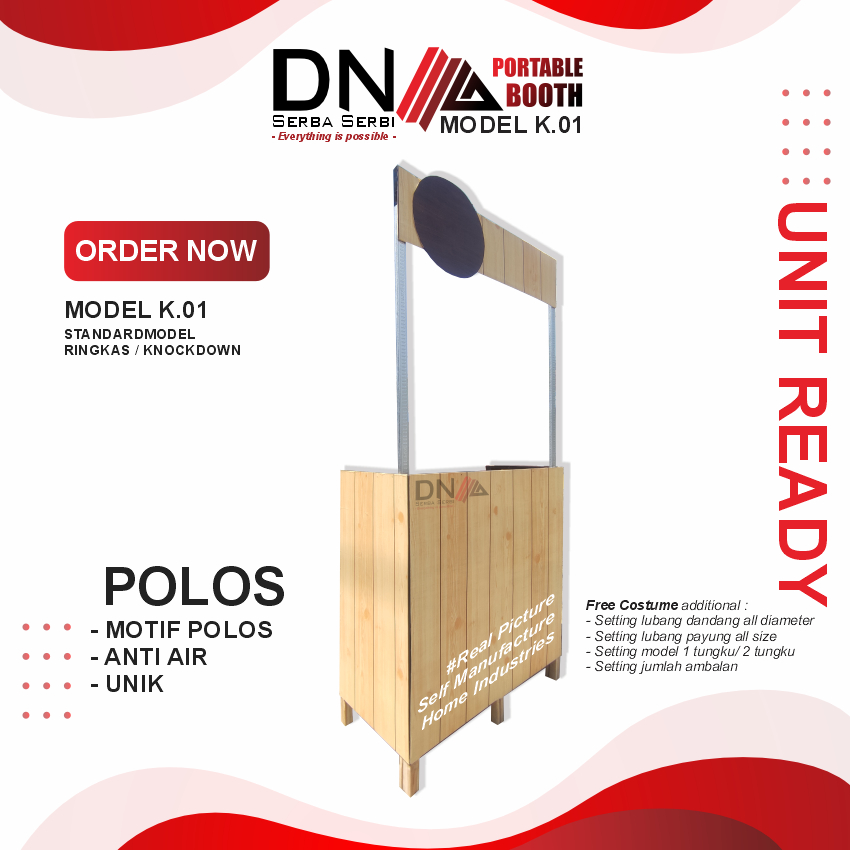 Jual MG l Portable Booth Model K.01/Booth lipat praktis/gerobak [MURAH ...
