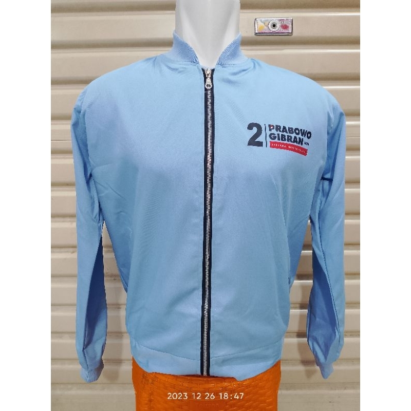 Jual Jaket Biru Muda Prabowo Gibran | Shopee Indonesia
