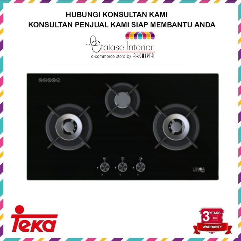 Jual Teka - Linea Kompor Gas Tanam Build In 3 Tungku GLN 86 3G AI AL 2TR | Shopee Indonesia