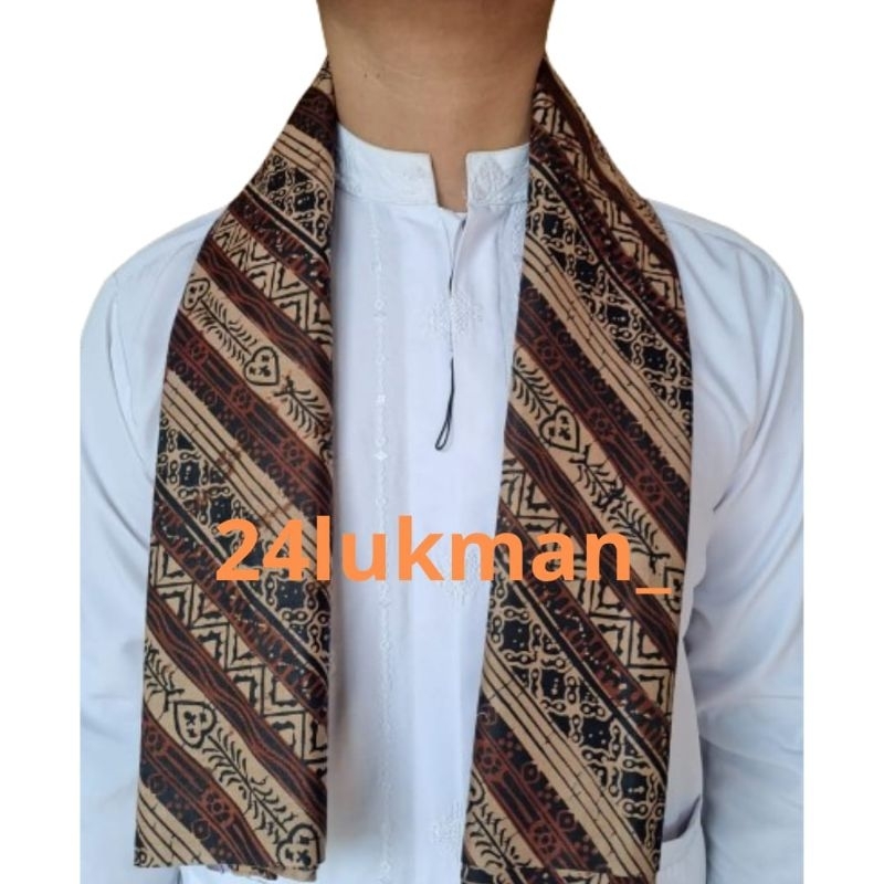 Jual Syal Batik Wanita Scarf Pria ( BISA PILIH MOTIF ) warna coklat ...