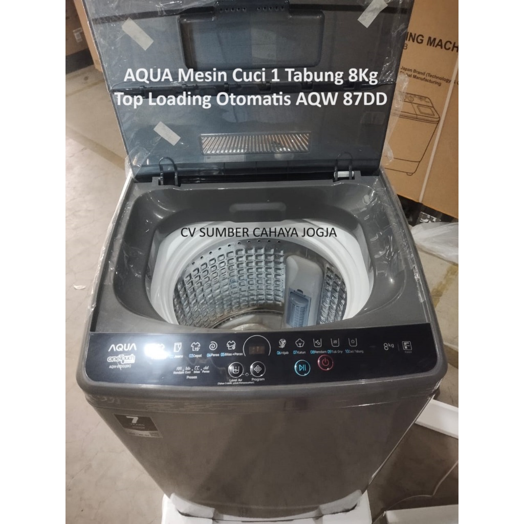 Jual AQUA Mesin Cuci 1 Tabung 8Kg Top Loading Otomatis AQW-87DD 87DD AQW 87DD | Shopee Indonesia