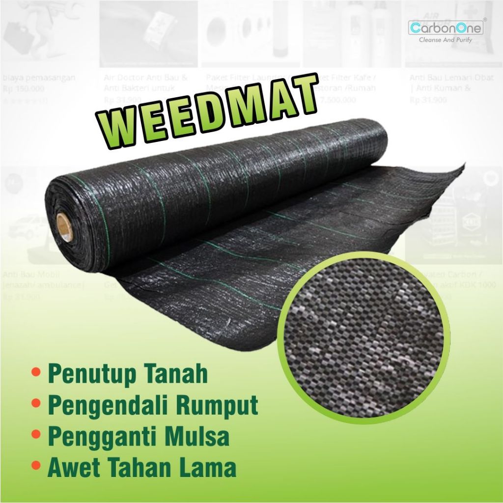 Jual Weedmat lebar 3x100m roll untuk alas green house, alas taman | Shopee Indonesia