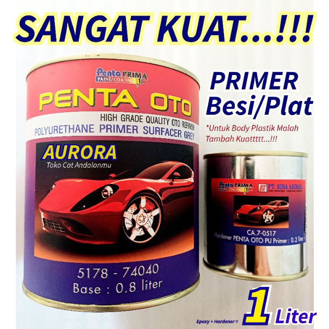 Jual Epoxy PRIMER Penta Oto PU Dasaran Super Kuat Untuk Plat / Besi ...