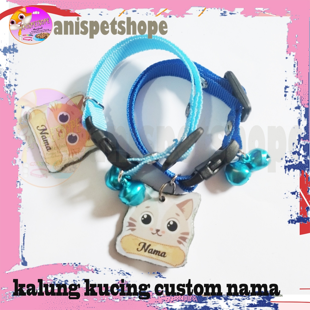 Jual Kalung Kucing Custom Nama Dan Gambar Bisa Rekues Sesuai Keinginan ...