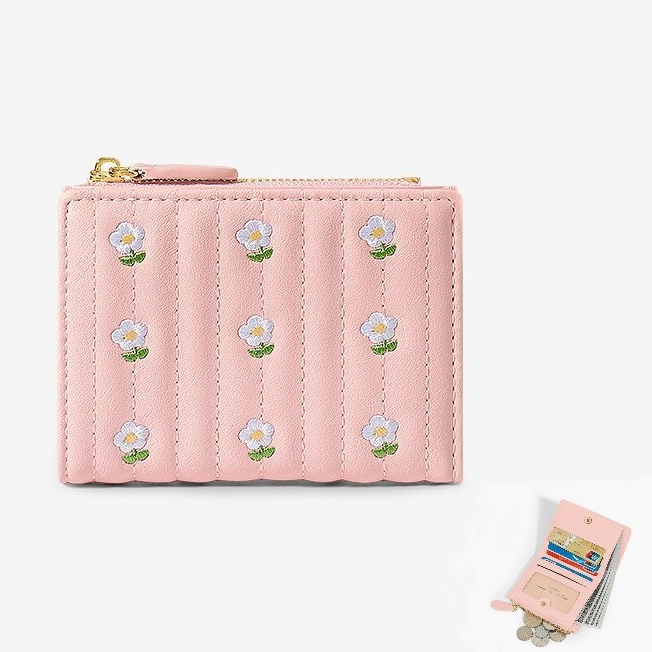 Jual Dompet motif Bunga kecil lucu Dompet Wanita Kecil Bahan Kulit PU ...