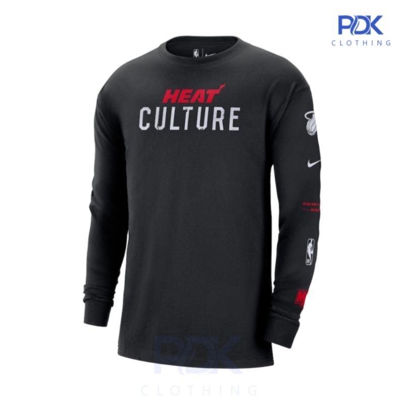 Jual Kaos Baju Lengan Panjang Basketball Miami Heat Culture | Shopee ...