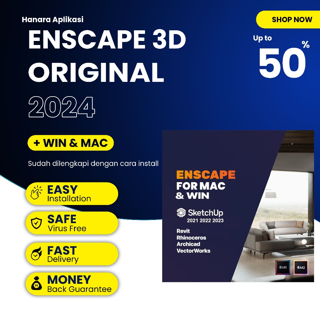 Jual ENSCAPE 3D ORIGINAL 1 YEAR for Win Mac M1 M2 Intel | Shopee Indonesia