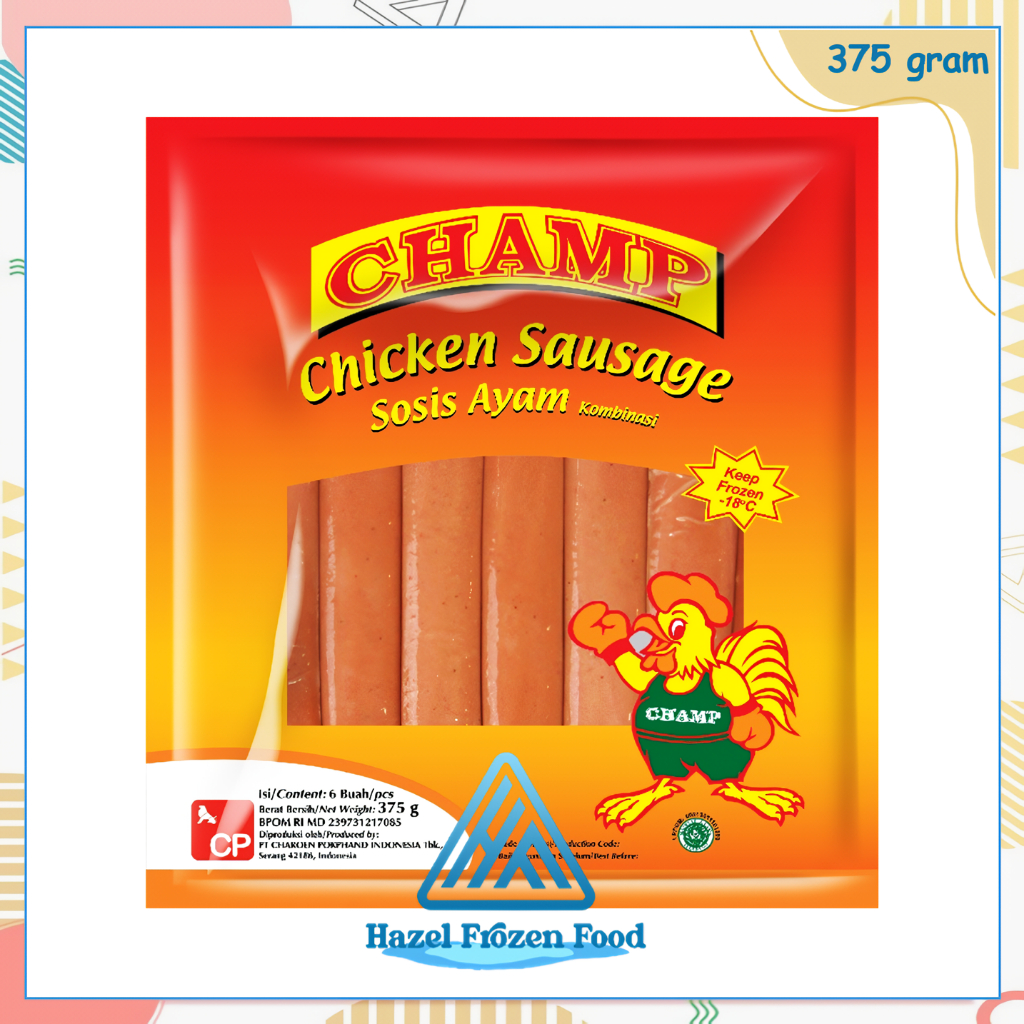 Jual Champ Sosis Ayam 375 g Frozen Food Karawang | Shopee Indonesia