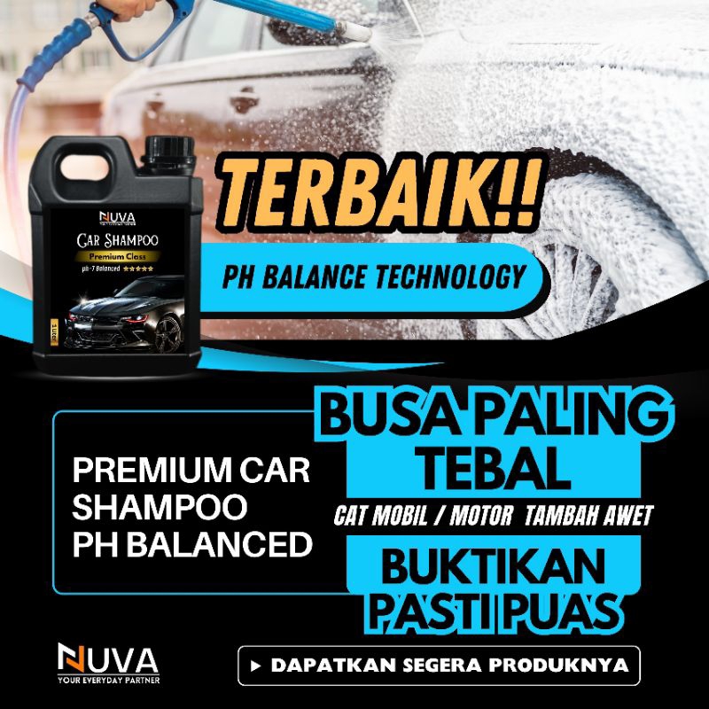 Jual NUVA - Premium Car Shampoo PH BALANCE 7 Shampoo Cuci Mobil Carwash ...