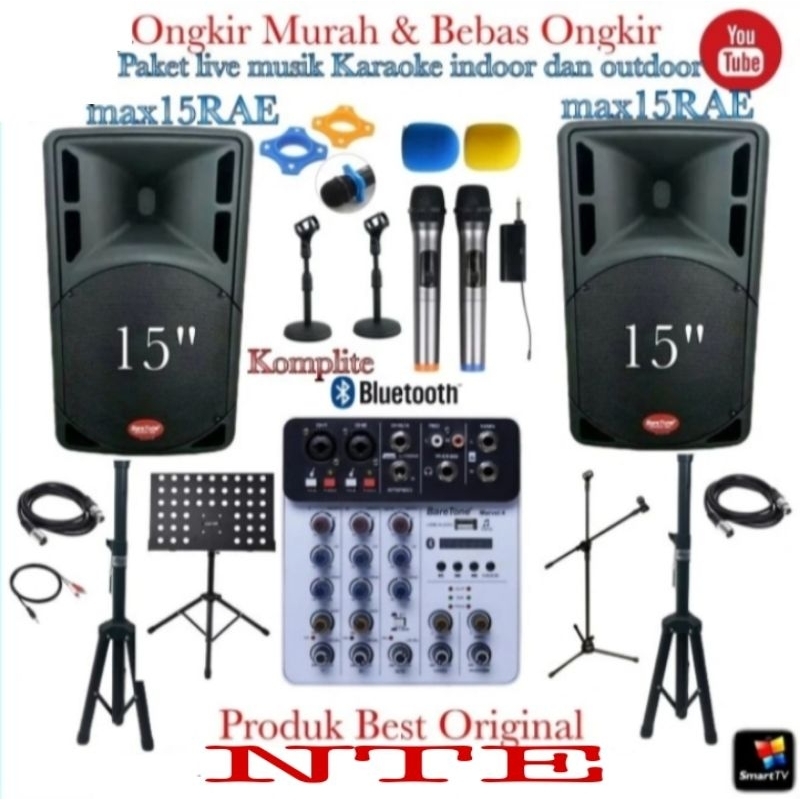 Jual Paket Sound system Set indor dan outdoor 15 inch Komplite Original Sni | Shopee Indonesia
