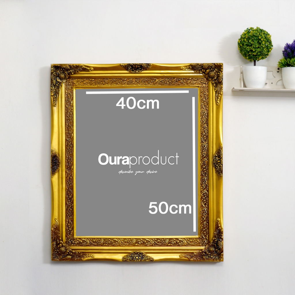 Jual Bingkai Foto Pigura Belgi Gold/White 16R ukuran 40x50cm | Shopee ...