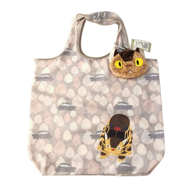 Jual GHIBLI Studio Catbus Totoro Coklat Shopping Tote Bag Tas Belanja ...