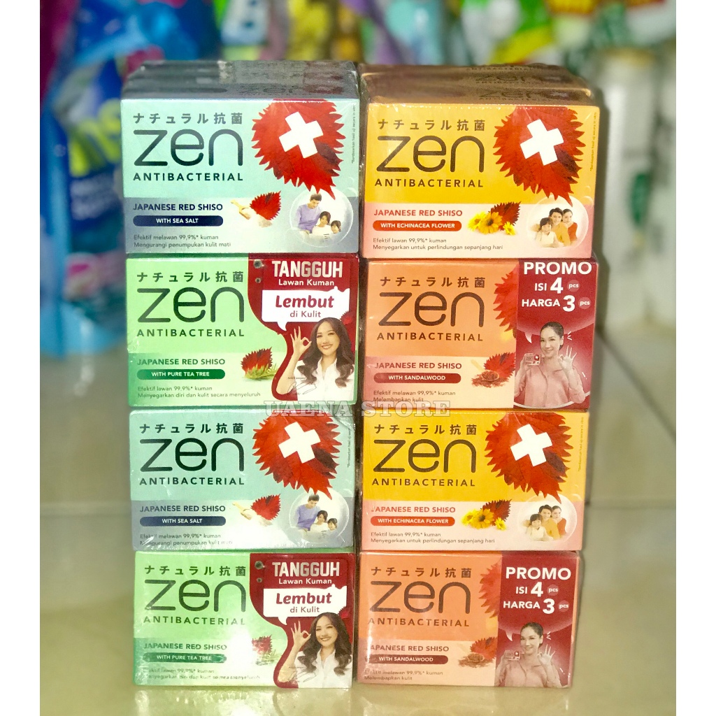 Jual SABUN BATANG ZEN ANTIBACTERIAL (4 PCS) | Shopee Indonesia